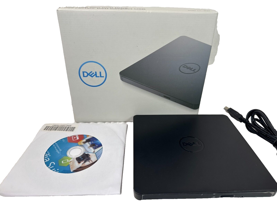 Dell USB Slim DVD CD DVDRW External Drive DW316 Black Plug & Play ...