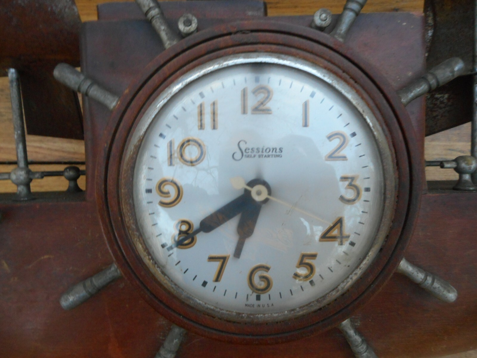 Vintage Sessions Clock Co. " Yankee Clipper " Ship Clock Mantle Shelf ...