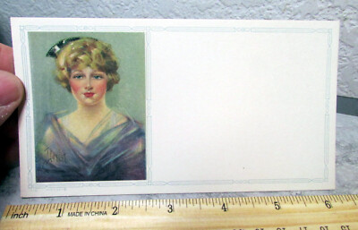 Vintage ink blotter Salesman Sample old stock, beautiful Lady 1920s ...