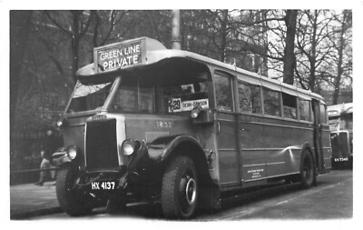 Vintage Photograph Single Decker Bus - Private Greenline London ...