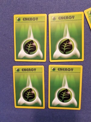 Pokemon TCG 1999 WOTC Base Set Trading Card Green Grass Energy 99/102 ...