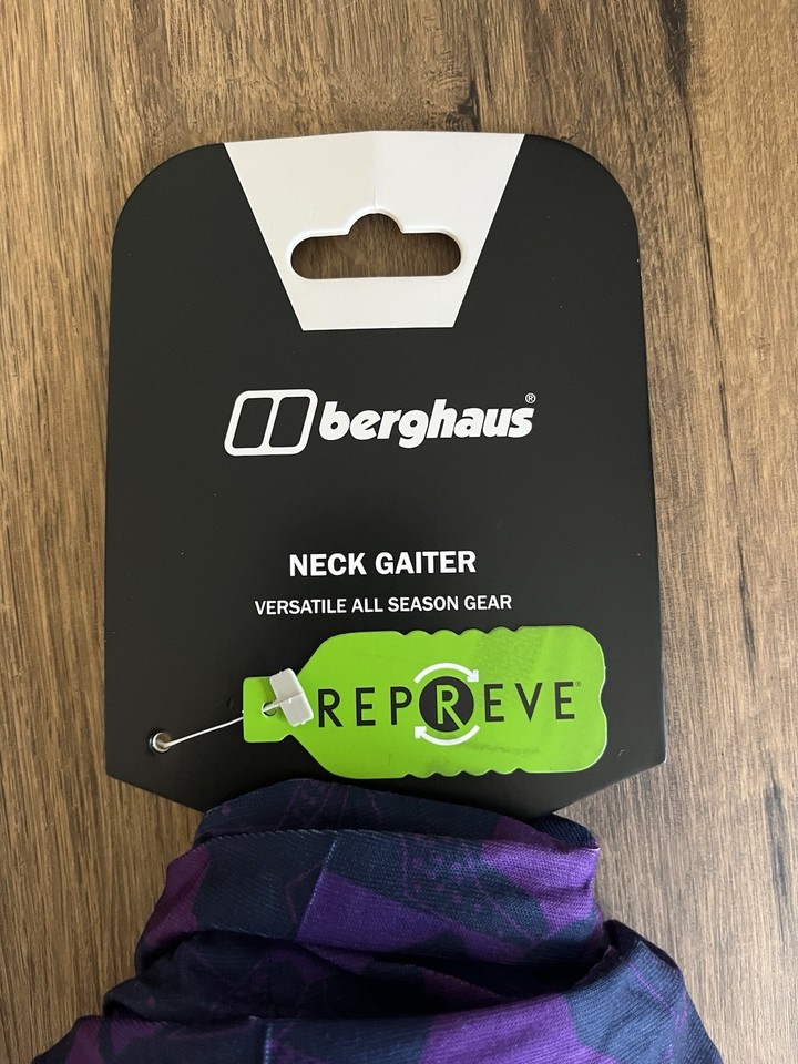 Berghaus Neck Gaiter Snood Chute Purple Camo Unisex Recycled Polyester ...