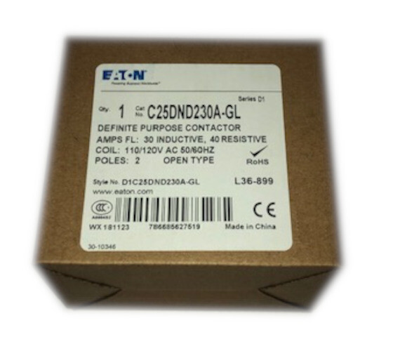 C25DND230A 2 POLE 30 AMP Definite Purpose Contactor w/ 120Vac Coil | eBay