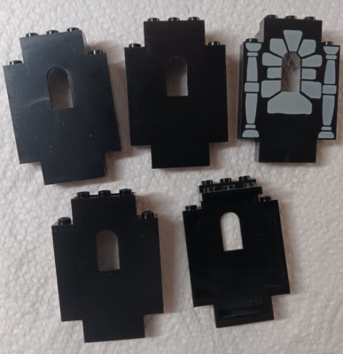 X Lego Lot 5 Black Panel 2 x 5 x 6 Wall w/ Window 4444 4444pb04 6090 | eBay