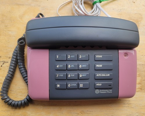 Vtg. 80's Southwestern Bell Freedom Phone Telephone Pink /Grey FC8 ...