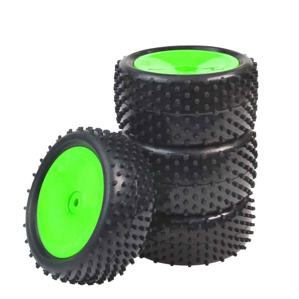 1/10 Rc Buggy Front/Rear Tires W/Wheels For Tamiya TT02B/ TT-02B Tyre ...