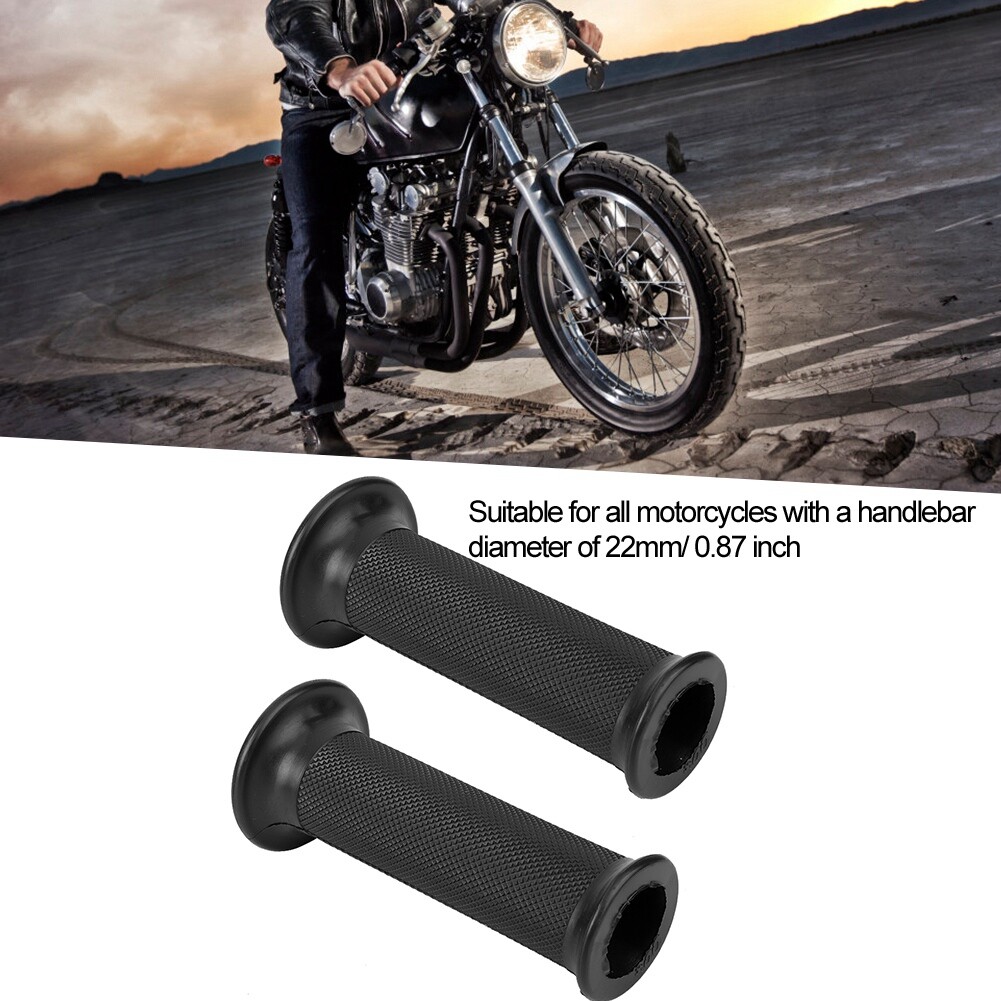 One Pair Rubber Anti skid Motorcycle Handlebar Hand Grips Modification ...
