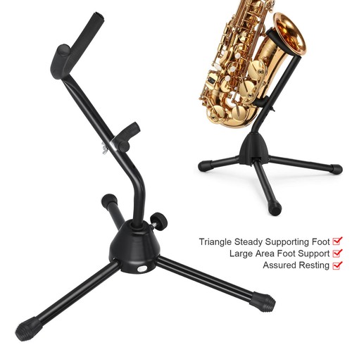 Saxophone Stand Metal Alto Sax Holder Portable Foldable Support Rack ...