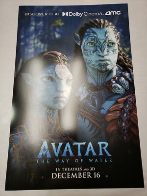 Avatar 2 The Way Of Water Original 11x17 Movie Poster Final Promo AMC ...