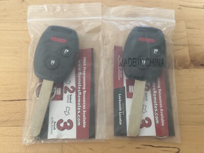 2x RemotesRemotes.com Key Fob New Uncut Lock Unlock Panic Remotes ...