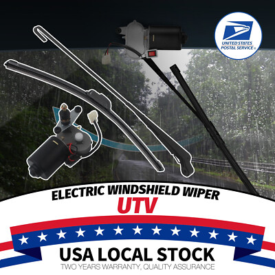 UTV 12V Universal Glass Windshields Electric Windshield Wiper Motor ...