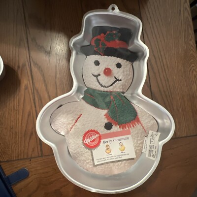 Vintage 1989 Wilton Merry Snowman Cake Pan 2105-803 | eBay