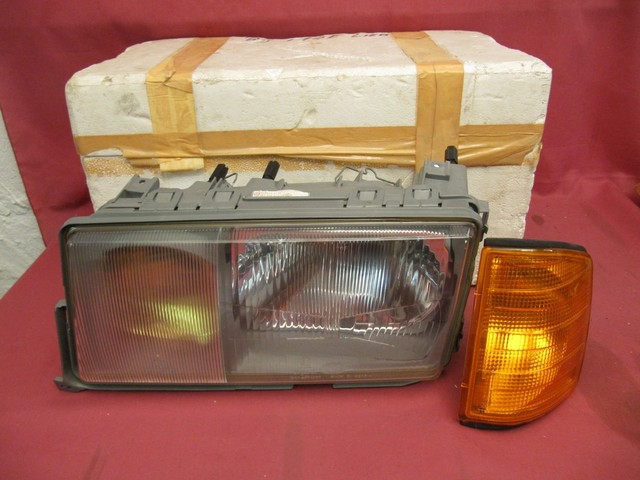 NOS Mercedes-benz W201 Euro 190e HELLA Left Headlight Assembly & Wiper ...