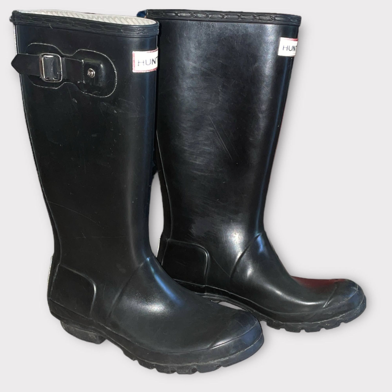 Hunter original tall black gloss boot women size 6 - Gem