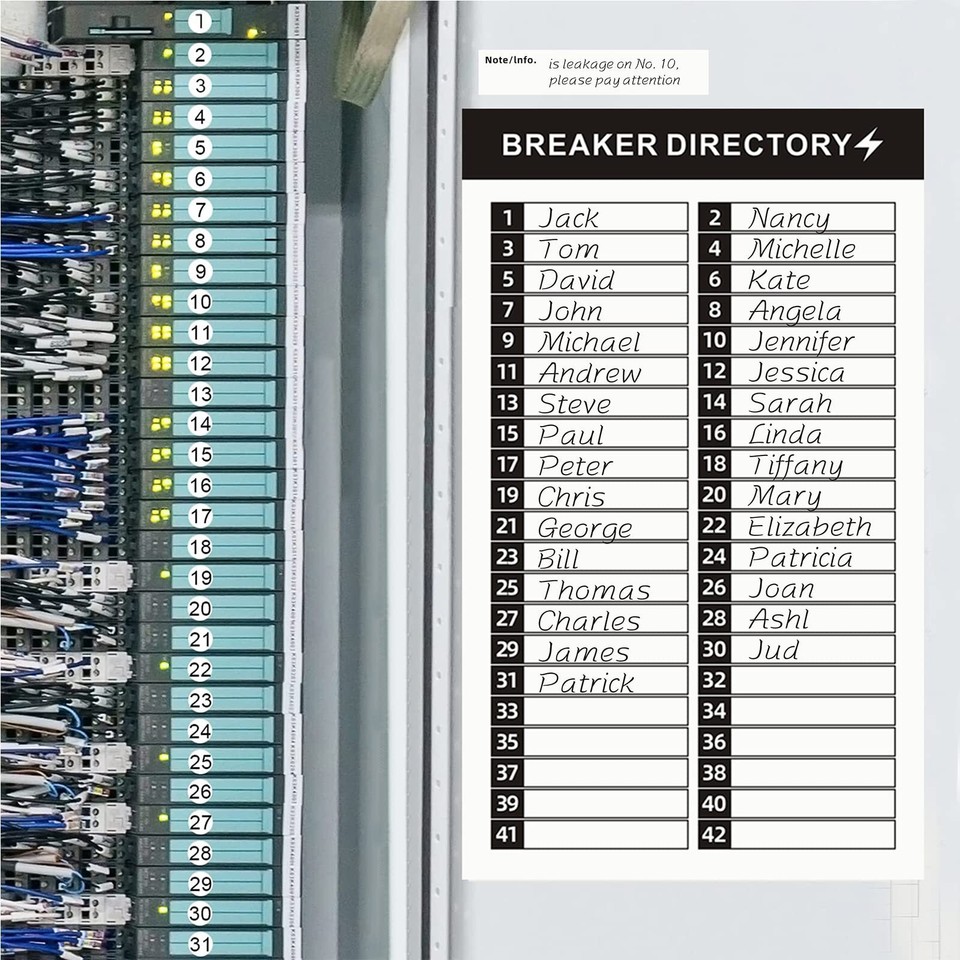 16 Sheets Breaker Panel Labels Electrical Box Sticker Numbers Breaker ...