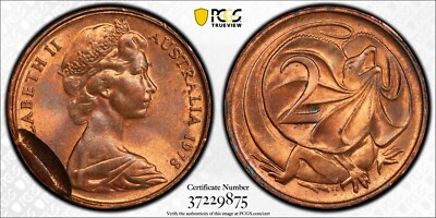 1978 2 cent 15% Indent Obverse Error coin PCGS Graded MS64RB | eBay