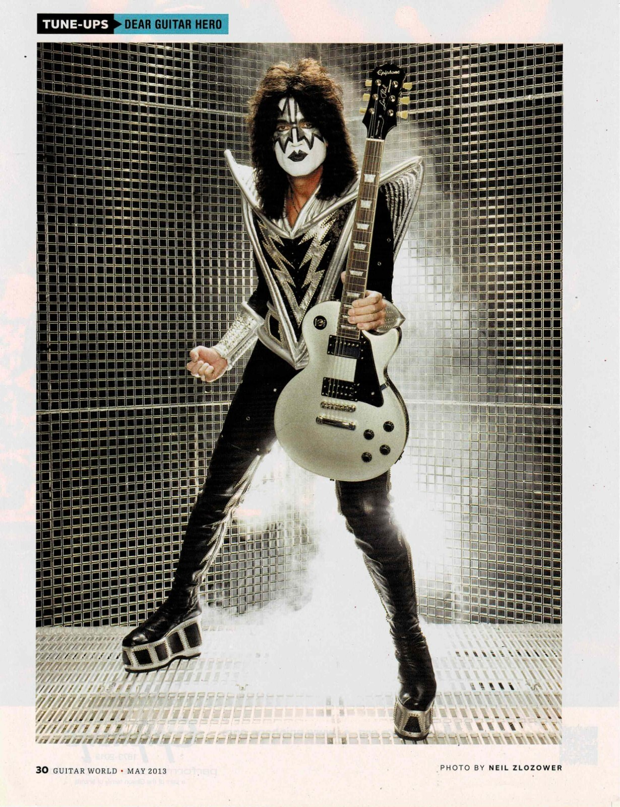 TOMMY THAYER of KISS - 2013 - Music Print Ad Photo | eBay