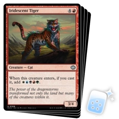 PRESALE IRIDESCENT TIGER X4 Tarkir: Dragonstorm TDM Magic MTG MINT CARD ...