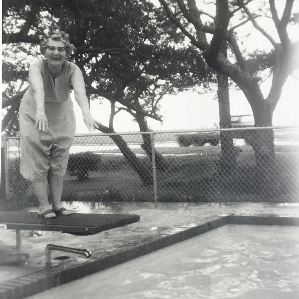 Standing On Diving Board