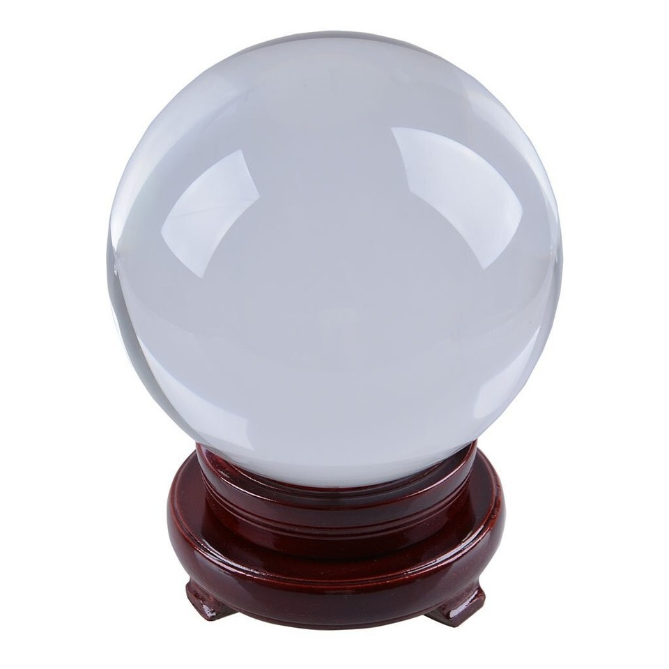 LONGWIN 150MM Clear Crystal Ball 6Inch Glass Sphere Photo Prop Free ...