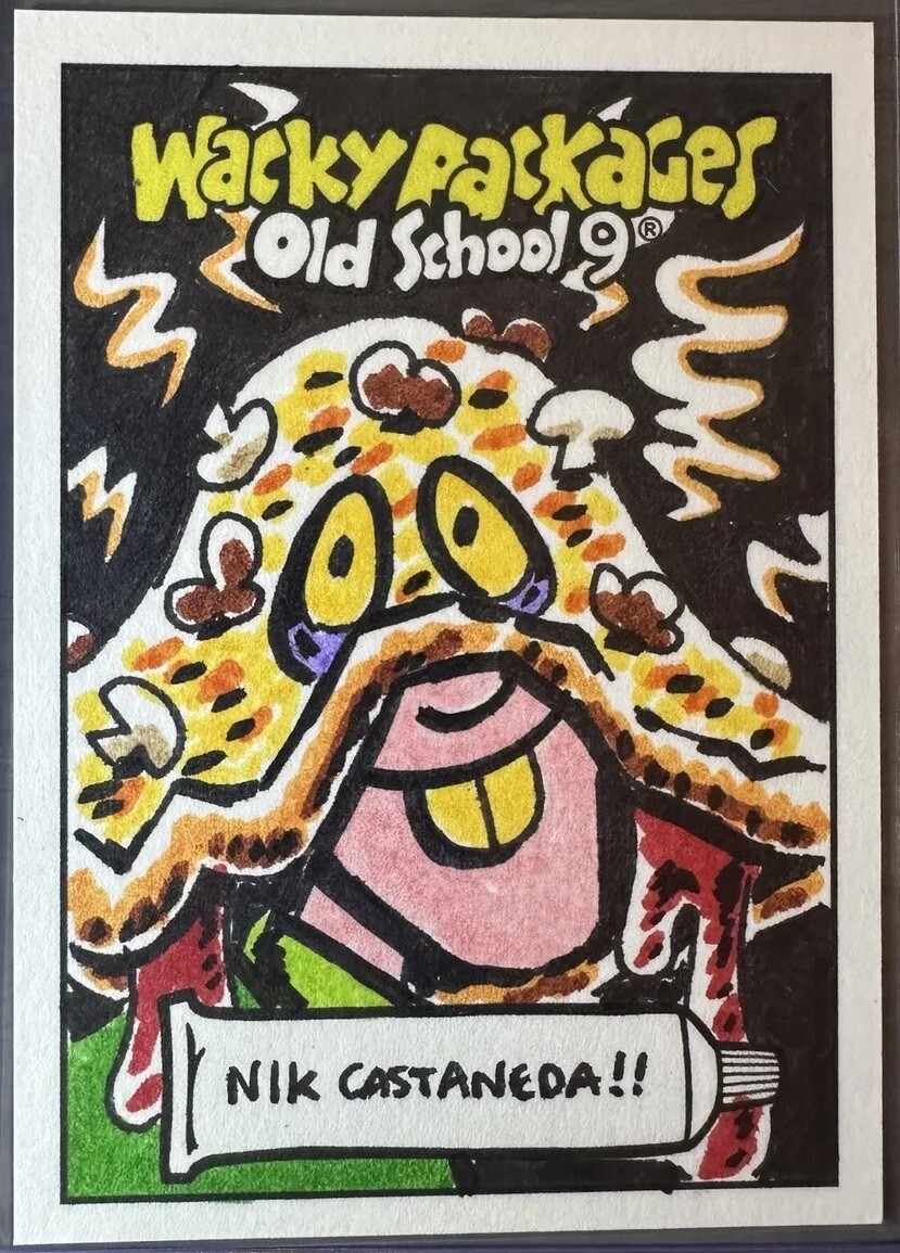 2020 WACKY PACKAGES OLD SCHOOL SERIES 9 SKETCH CARD CHARACTER by NIK ...