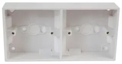 Dual Pattress Back Box Surface Wall Mounted Back Box for 2 Singles ...