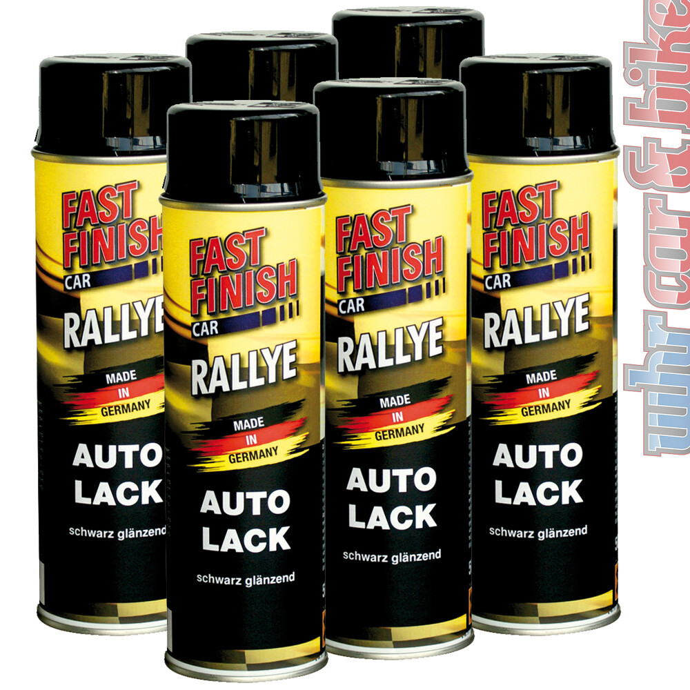 Autolack schwarz glänzend 6x 500ml Dupli Fast Finish 292835 Glanz Lack ...