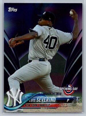 2018 Topps Opening Day Meijer Purple #75 Luis Severino New York Yankees ...
