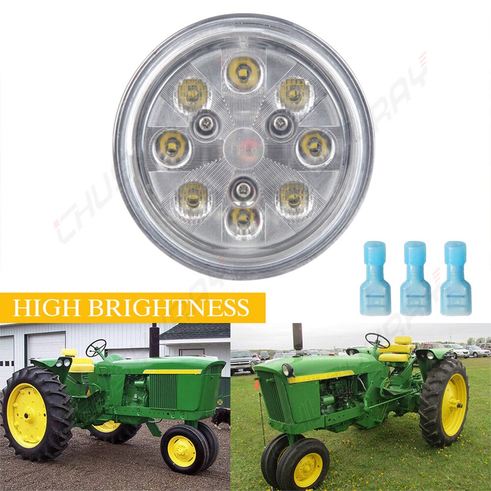 4PCS round Led Work Lights Hi/Lo Beam FIT John deere 4650 4630 4230 ...