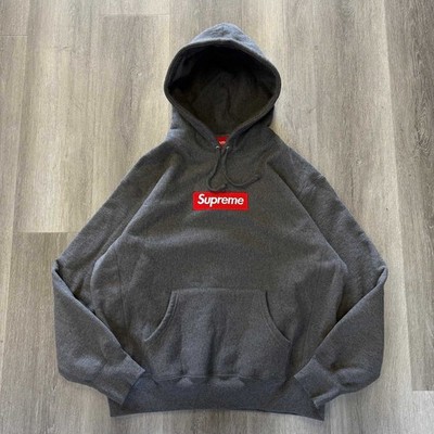 Size Small Supreme Box Logo Hooded Sweatshirt (FW21) Charcoal BRAND NEW ...