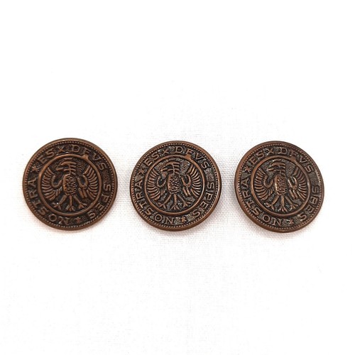 3pc Vintage Hessian Soldier Button Es Devs Spes Nostra Teutonic Eagle ...