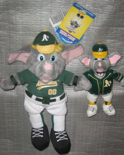 2007 Build a Bear BAB Oakland A's Stomper Elephant w/TAG & Vinyl Plush ...