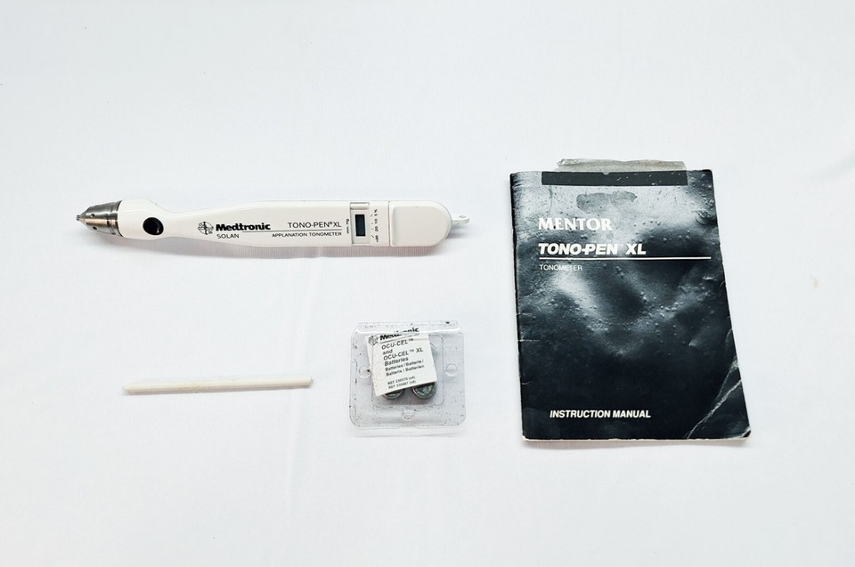 Medtronic Tono-Pen XL SOLAN Tonometer w/Carry Case, Manual, Stylus ...
