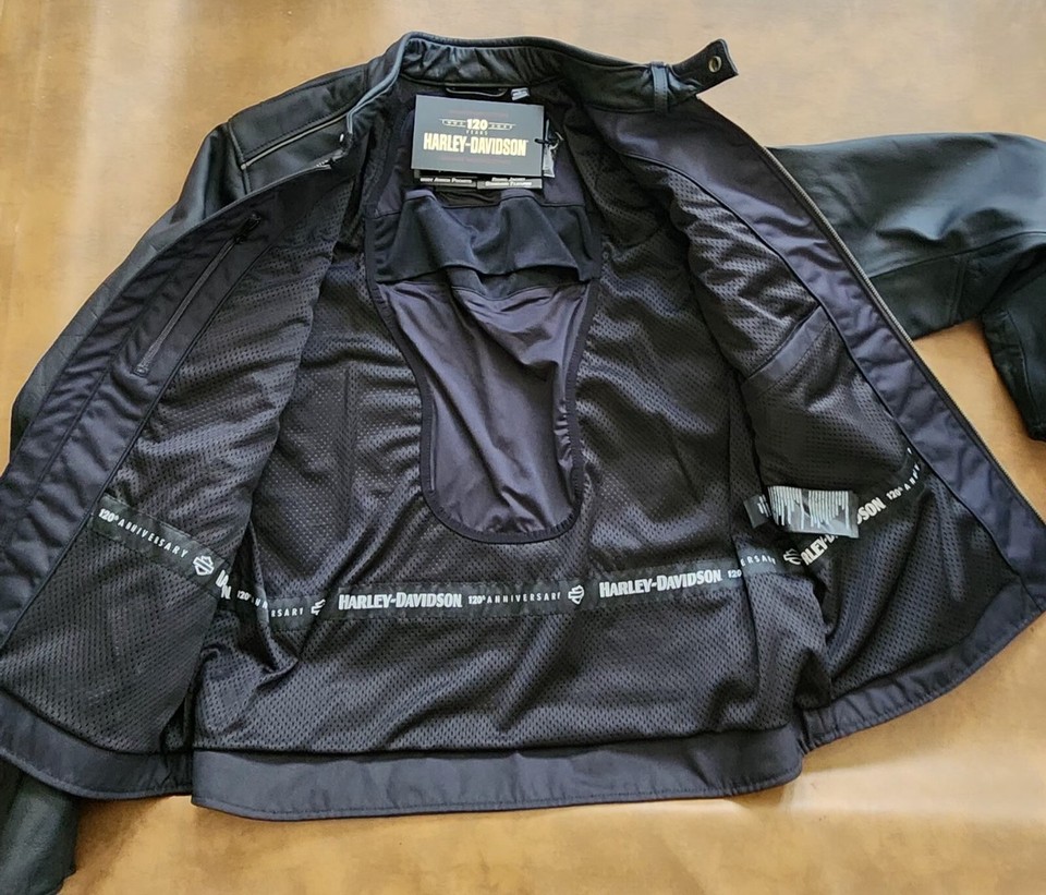 OEM Men's Harley Davidson 120th Anniversary Revelry Leather Jacket ...