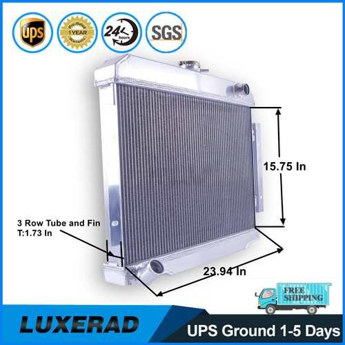 3 Row Aluminum Radiator For 1972-1986 75 Jeep CJ CJ5 CJ6 CJ7 Scrambler ...