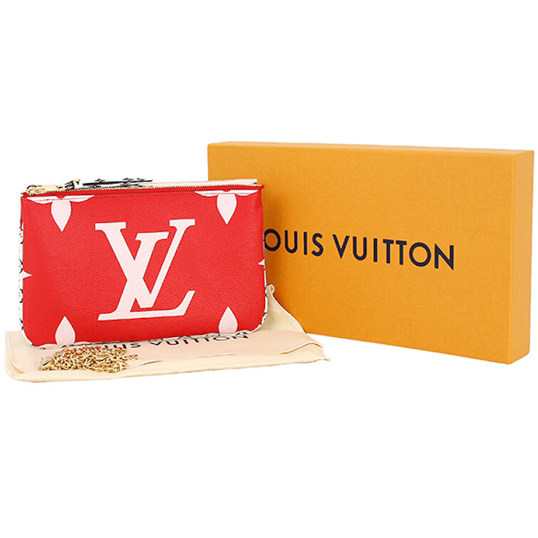 Louis Vuitton Crossbody Bag Pochette Double Zip M67561 Red Louis Vuitton Crossbody Bag Pochette Double Zip M67561 Red