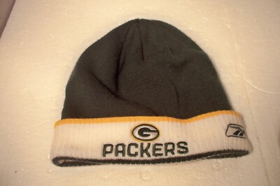Reebok Green Bay Packers NFL Winter Knit Cap Beanie Hat One Size Fits ...