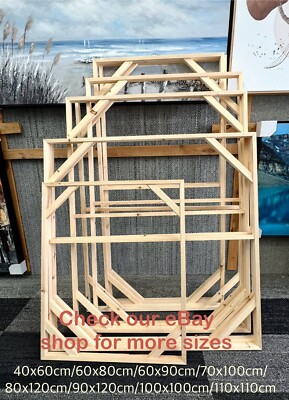 2 x Thick Wood Stretcher Frame, Canvas Art Supply Already Made Sizes 30 ...