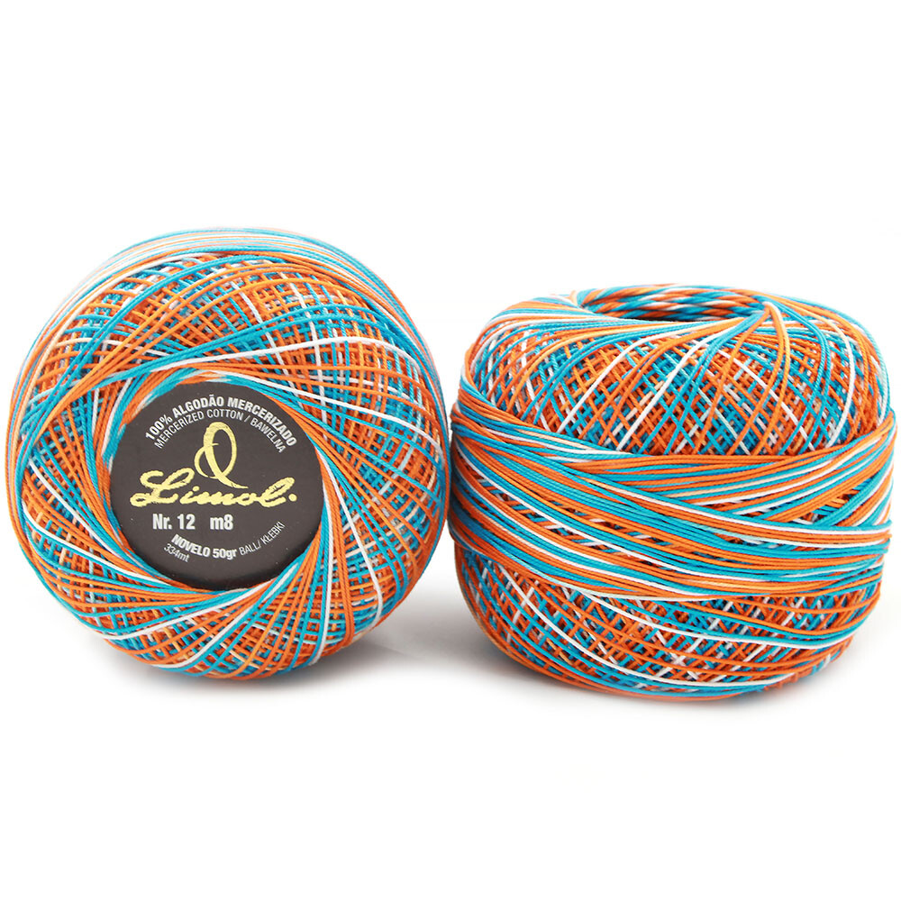 Limol Size 12 Multicolor 50 Grs 100% Mercerized Crochet Thread Cotton ...