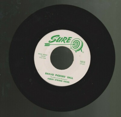 AQUA STRING BAND MUMMERS MUSIC 45 rpm SURE RECORDS WASHINGTON + LEE ...