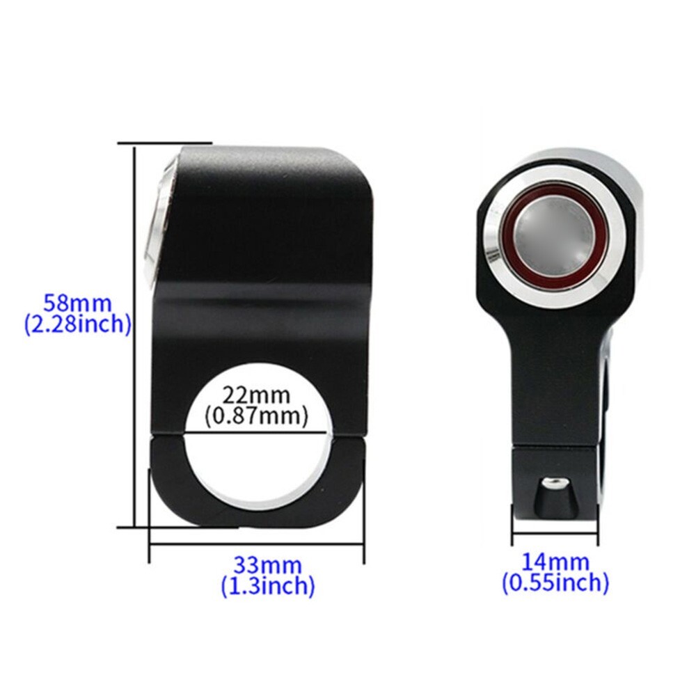 Black Stainless Push Button Red LED Momentary Light Switch Aluminum ...