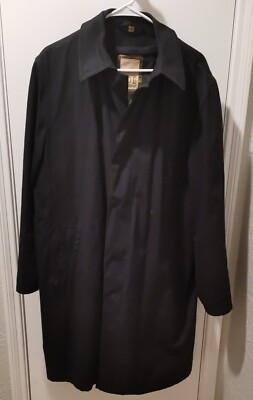 JOE Joseph Abboud Black men's Lined Trench overcoat w/Removable Warmer ...