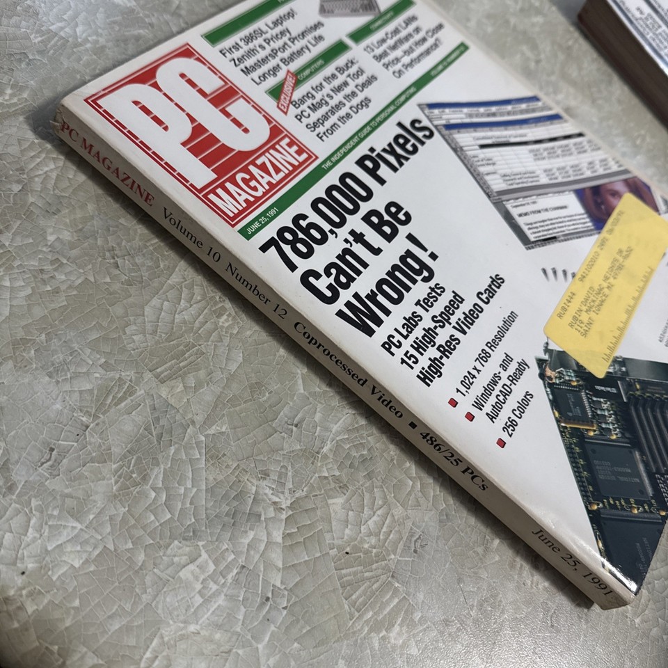 PC Magazine June 25, 1991 486/25 PC Issue- IBM, Tangent, Touche, Zeos ...