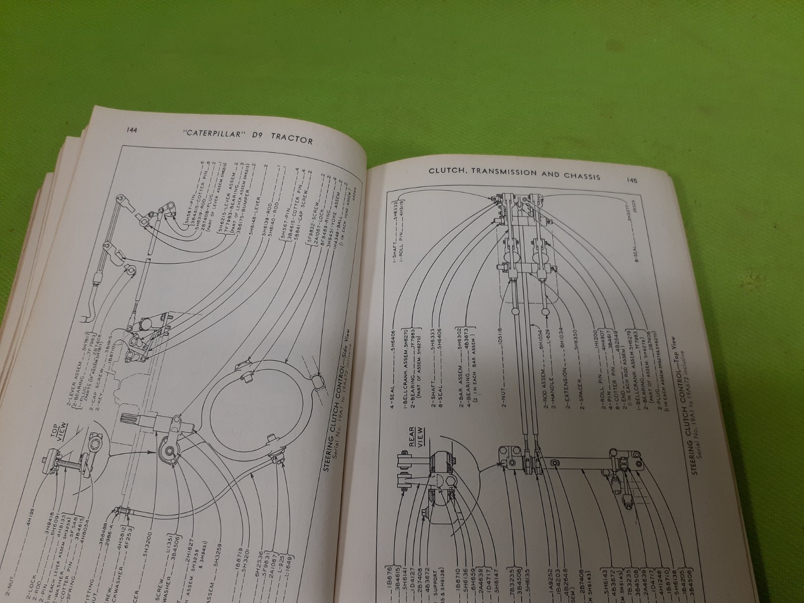 Caterpillar D9 Tractor Torque Converter Drive Parts Book Catalog Manual ...