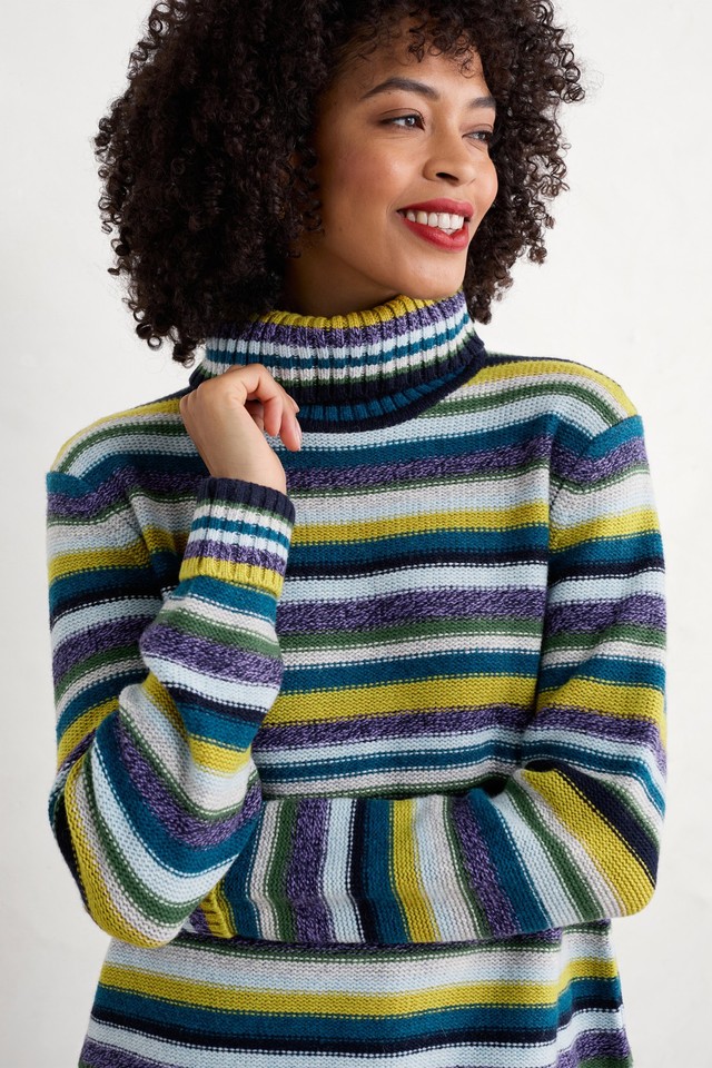 Seasalt Women's Regular Braque Lambswool Blend Roll Neck Jumper ...