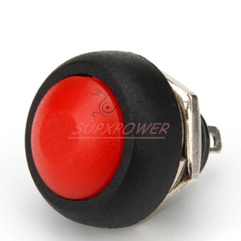 New PBS-33B 12mm red Momentary Switch Waterproof ON/OFF Round Push ...