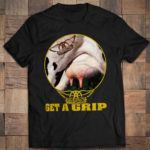 Get a Grip Steven Tyler Aerosmith Tee Livin' on the Edge Fever Shut Up ...