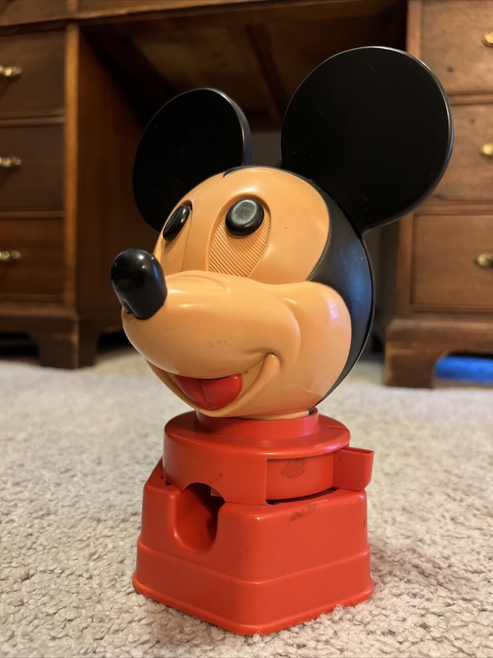 Vintage 1968 Hasbro Plastic Mickey Mouse Gumball Machine & Bank Disney ...