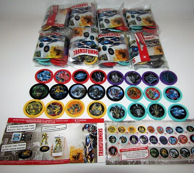 Transformers Age of Extinction Tokens 8 Complete Sets 192 Tokens Total ...