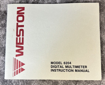 Manuals & Books - Weston Model